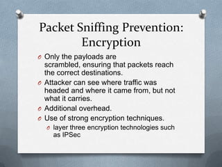 Packet sniffing in switched LANs | PPT