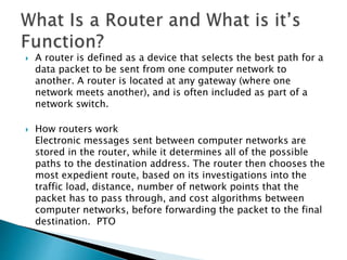 Packets, routers and ip addresses | PPT