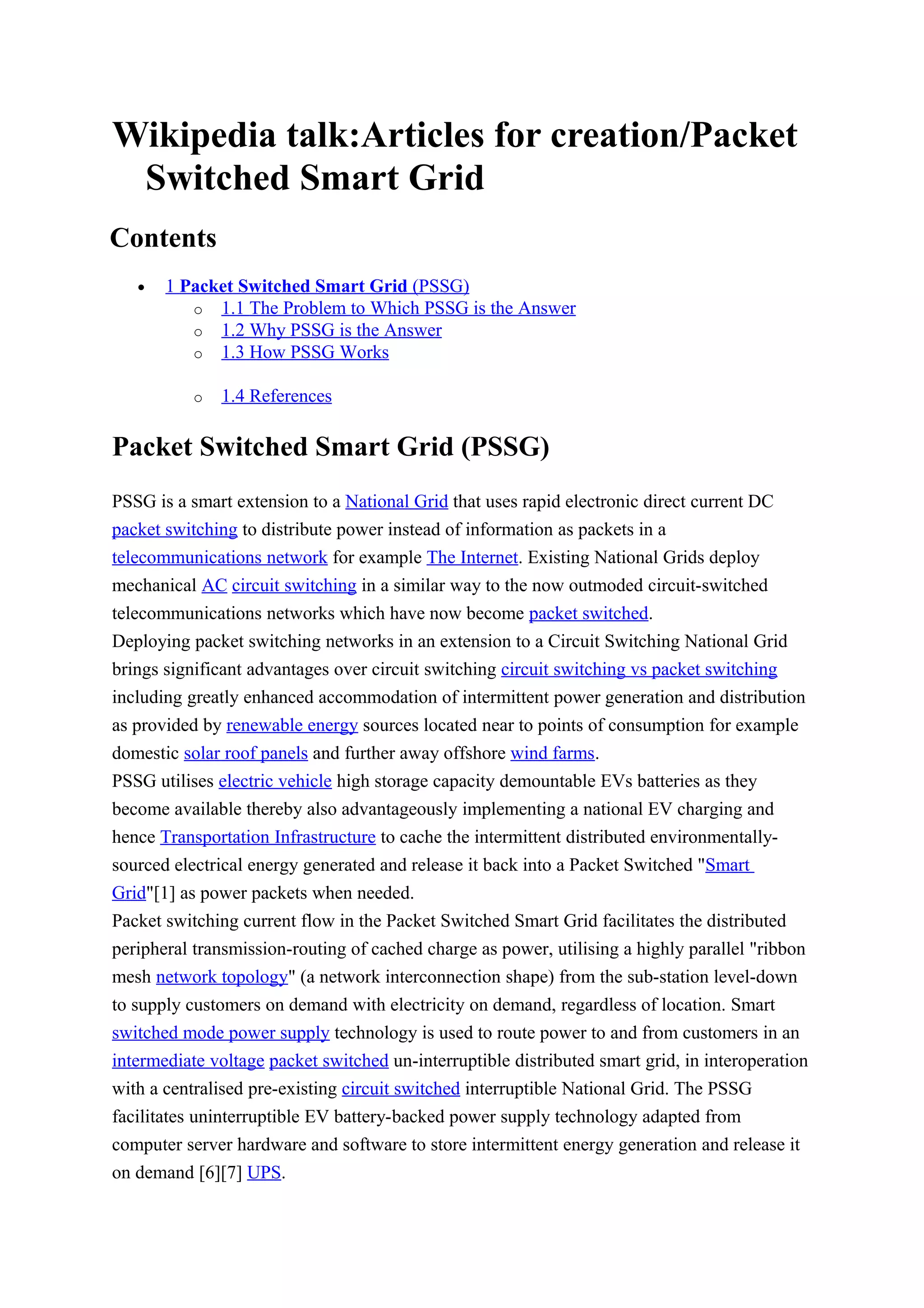 Packet switched smart grid | DOC
