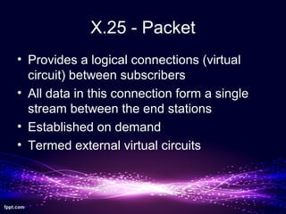 Packet Switching and X.25 Protocol | PPT