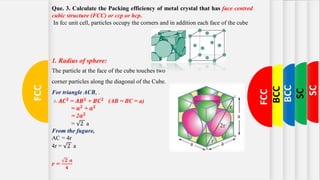 Packing efficiency | PDF | Chemistry | Science