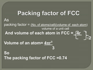 Packing factor | PPT