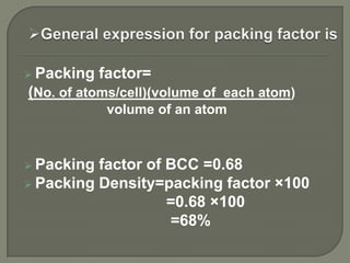 Packing factor | PPT