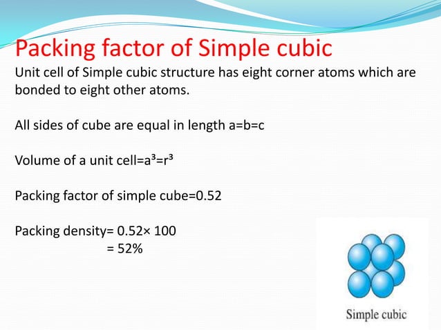 Packing Factor | PPTX | Chemistry | Science