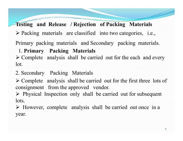 Packing materials presentation 2 | PPT