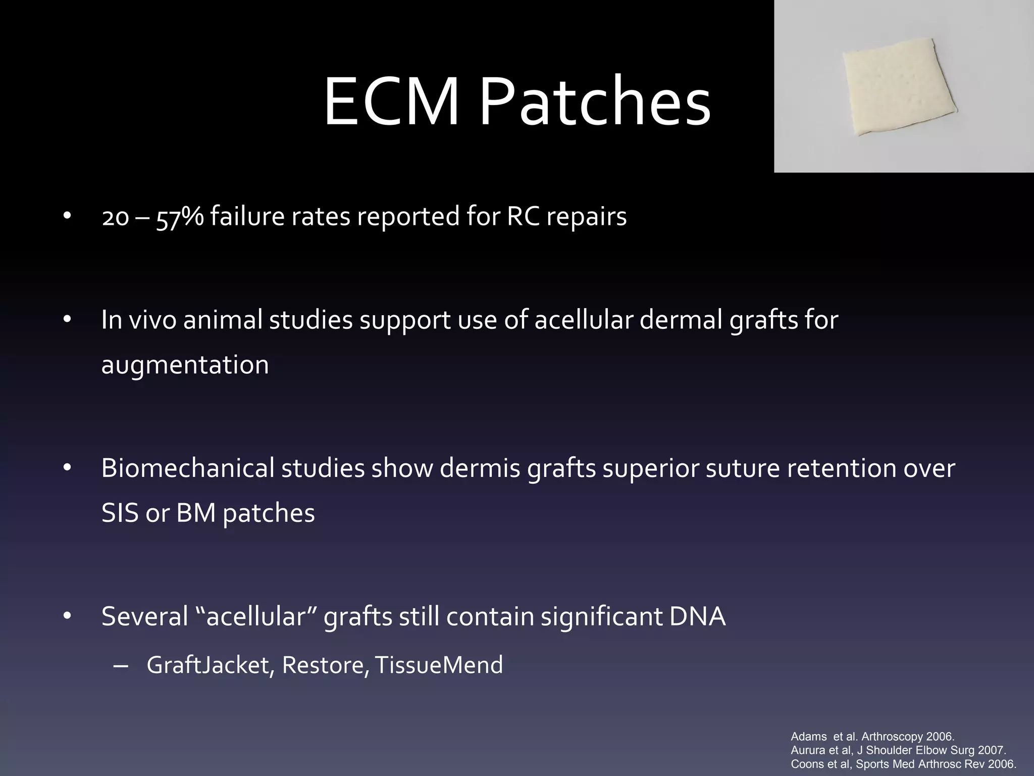 Extra-cellular Matrix Patches | PDF | Surgery | Medical Health