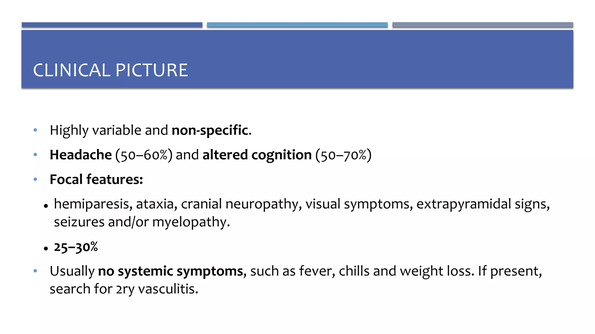 Primary CNS vasculitis | PPT