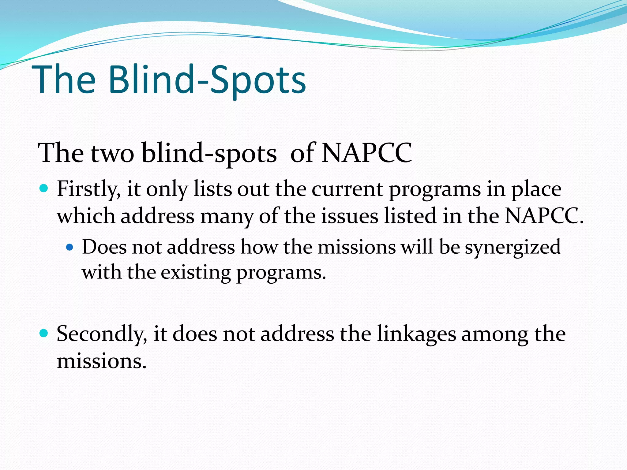 Climate Change and Policy Blind-Spots: A Review | PPTX