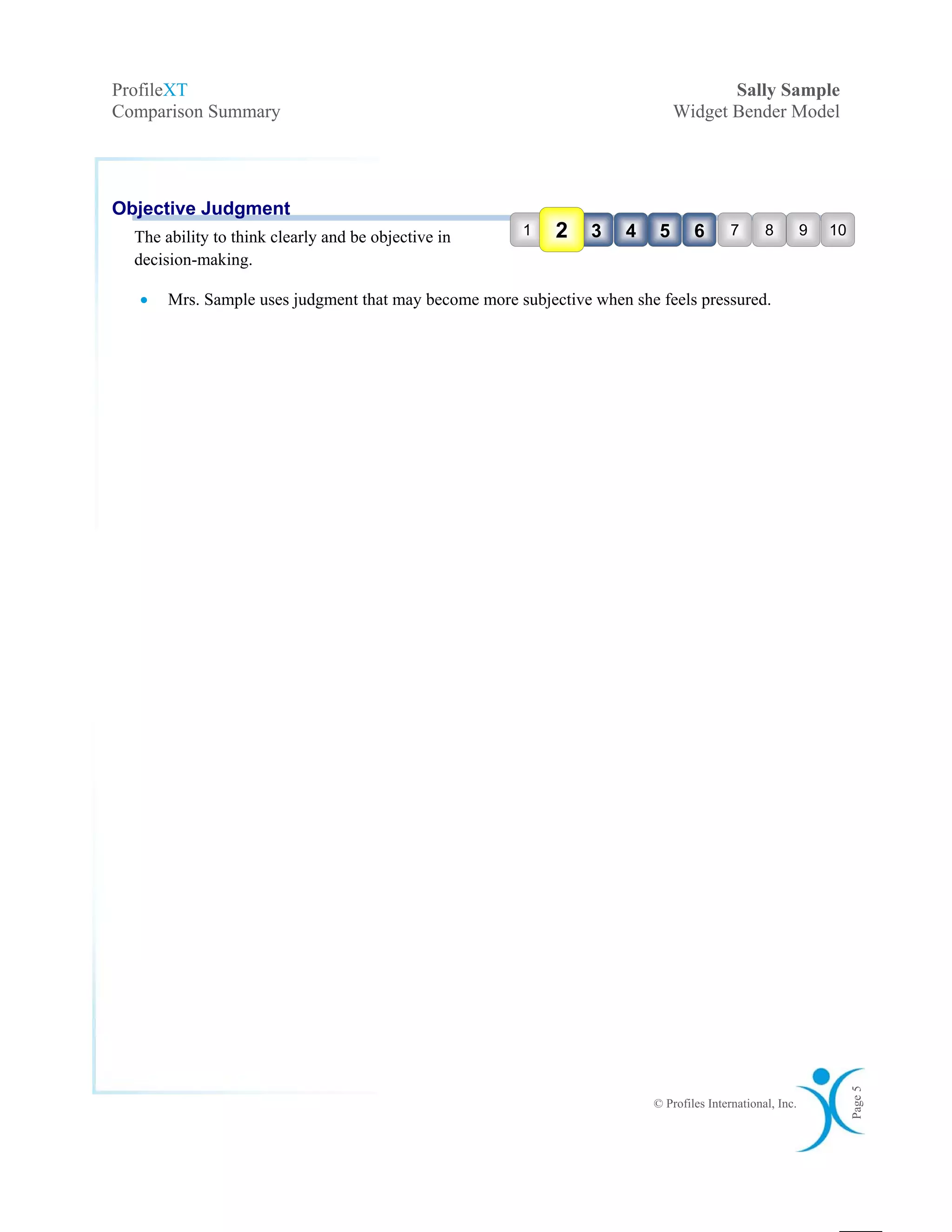 Profile Xt Comparison Summary | PDF