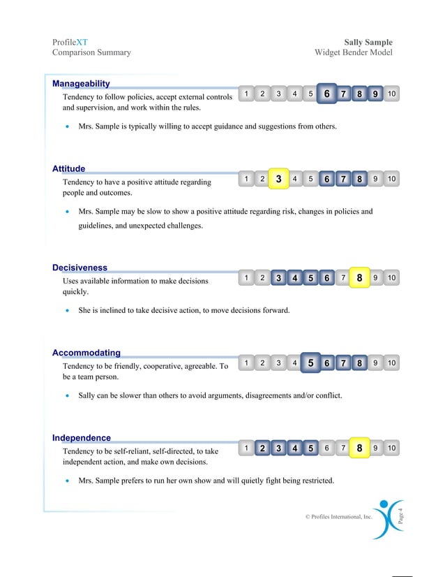 Profile Xt Comparison Summary | PDF