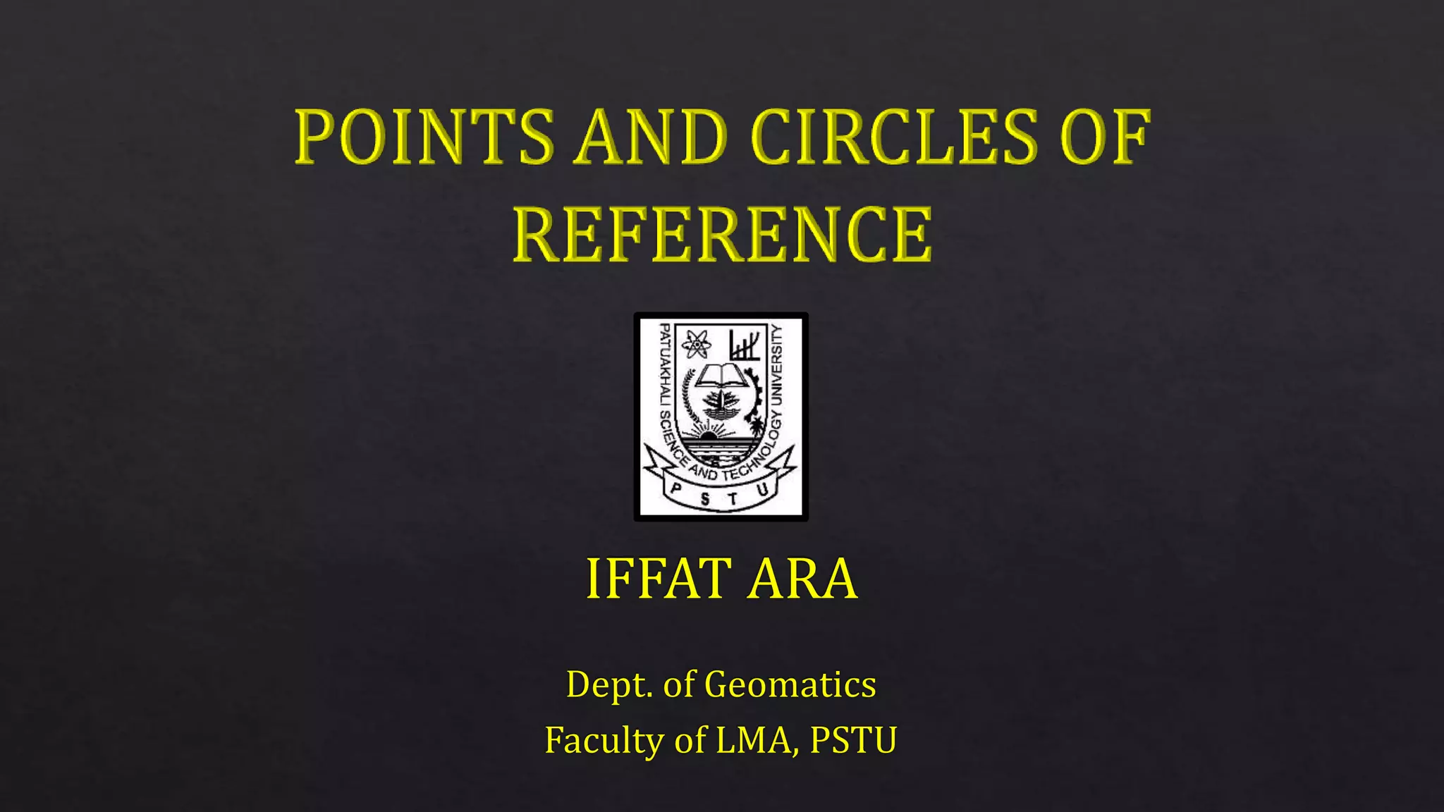 Points and Circle of Reference | PPTX