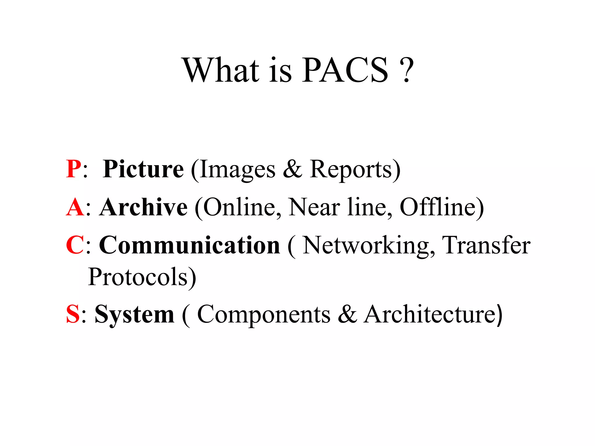 Pacs | PPTX