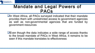 PACs in West Africa - Achievements and Challenges | PPT