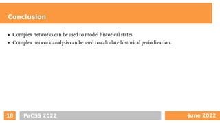 Using Complex Network Analysis for Periodization | PPT