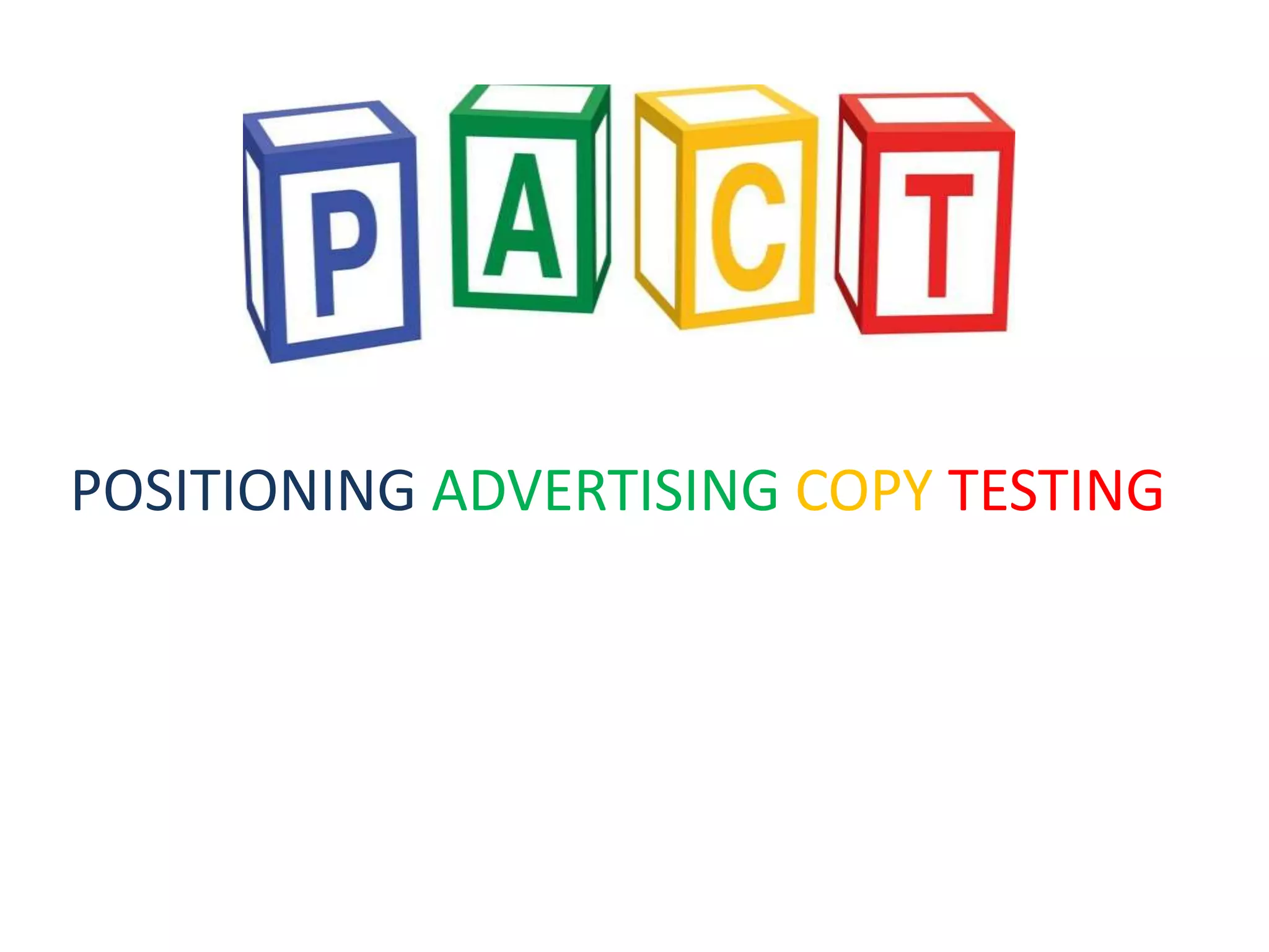 Positioning advertising copy testing | PPTX
