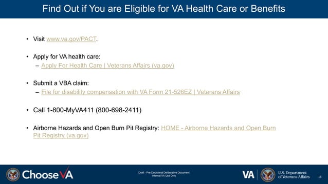 PACT Act VHA Veteran Stakeholder Overview .pptx | Lung and Respiratory ...
