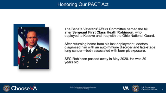 PACT Act VHA Veteran Stakeholder Overview .pptx | Lung and Respiratory ...