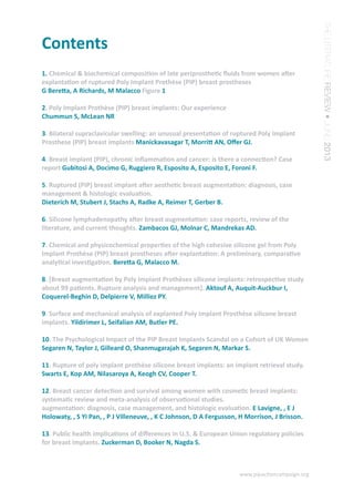 Pip Action Campaign the Literature Review Of Pip Implants 2013 | PDF