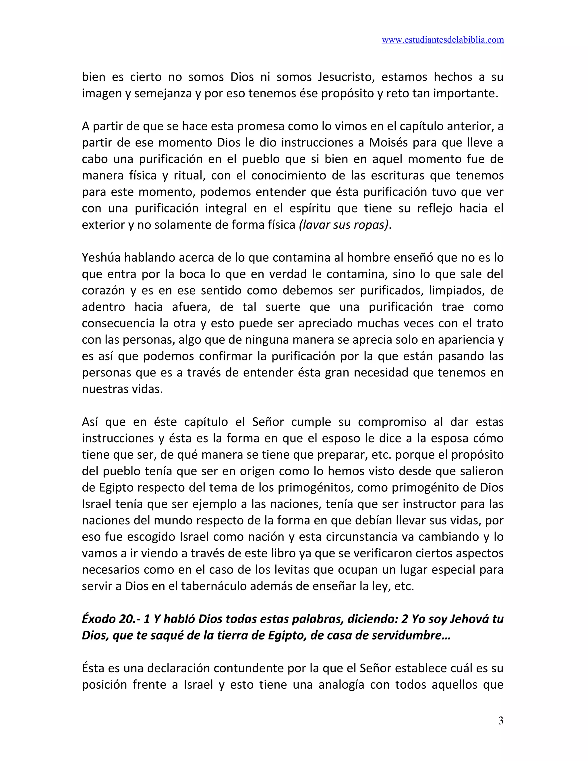 Éxodo 20 El pacto entre Dios y su pueblo (1a. Parte) | PDF