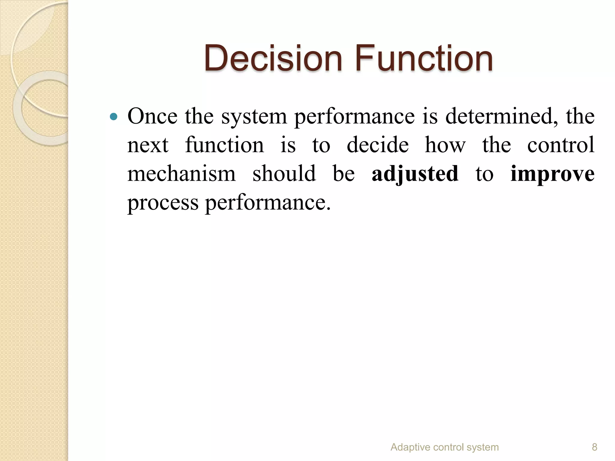Adaptive Control System | PPTX