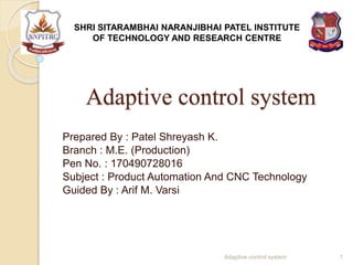 Adaptive Control System | PPTX