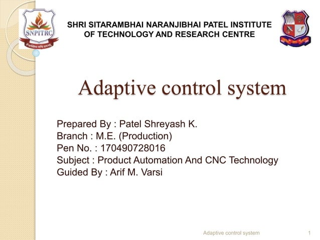 Adaptive Control System | PPTX