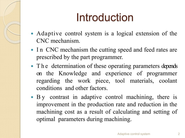 Adaptive Control System | PPTX