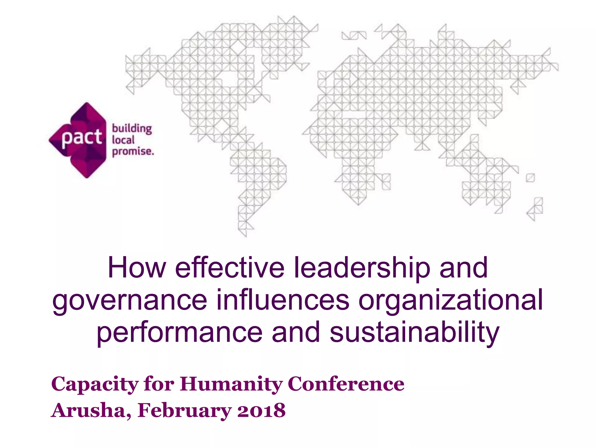 How Effective Leadership and Governance Influences Organisational ...