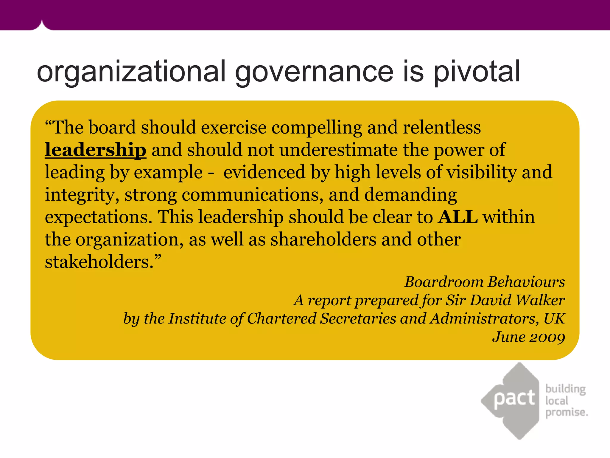 How Effective Leadership and Governance Influences Organisational ...