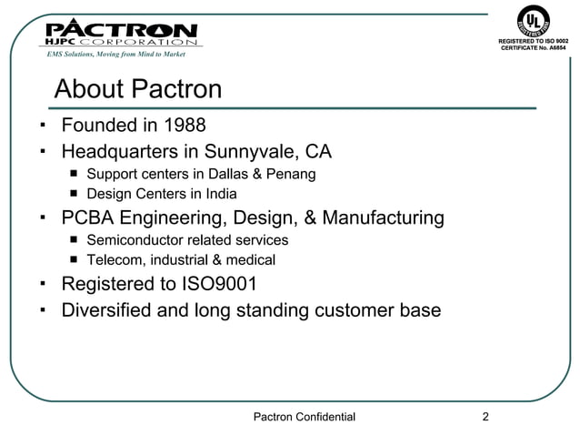 Pactron Ate Introduction | PPT | Business | Business and Finance