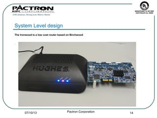 Pactron , Hardware, Board level & Manufacturing solutions | PPT