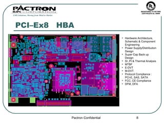 Pactron , Hardware, Board level & Manufacturing solutions | PPT