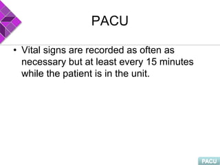 PACU Post-Anesthesia Care Unit | PPSX