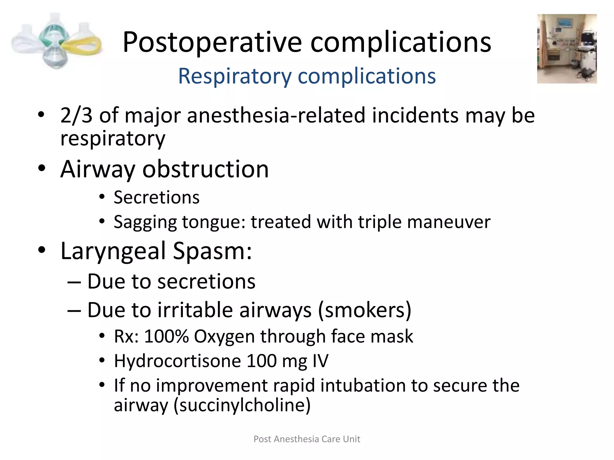 Pacu – post anesthesia care unit | PPTX