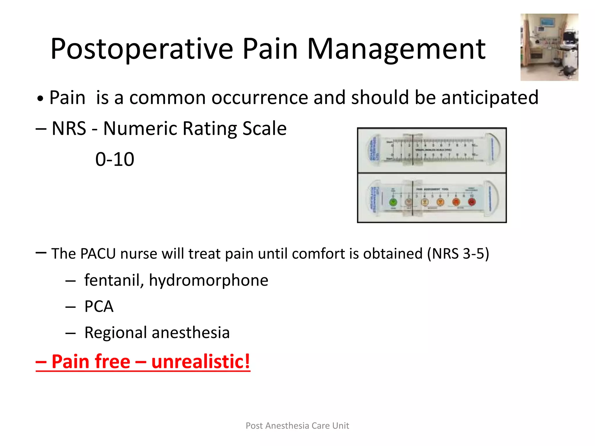 Pacu – post anesthesia care unit | PPTX