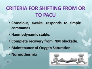 Post Anesthesia Care (PACU) for anesthesia resident.ppt