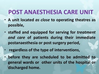 Post Anesthesia Care (PACU) for anesthesia resident.ppt