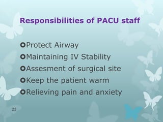 Post Anesthesia Care (PACU) for anesthesia resident.ppt
