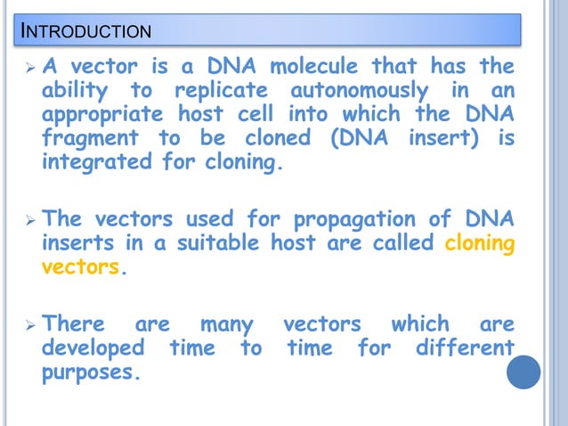 Pac vector ppt | PPTX | Genetics | Science