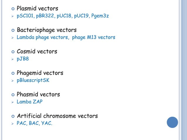 Pac vector ppt | PPTX | Genetics | Science