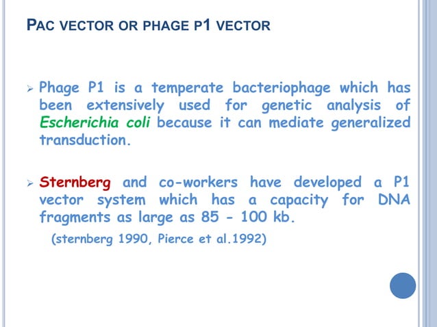 Pac vector ppt | PPTX | Genetics | Science