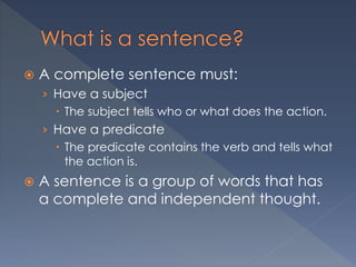 Sentences Project | PPTX