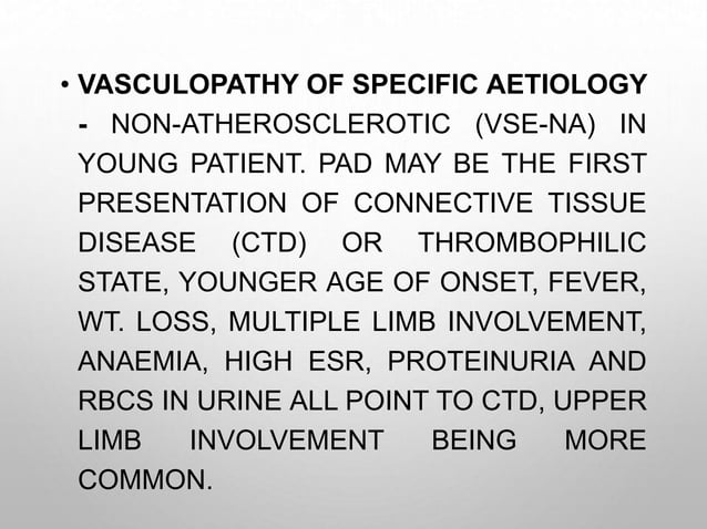 Peripheral arterial Disease (PAD) | PPTX