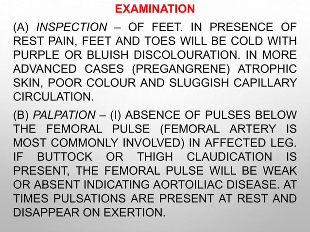Peripheral arterial Disease (PAD) | PPTX