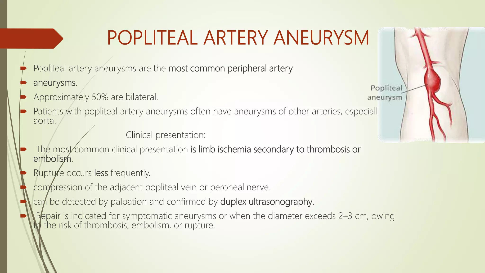 Peripheral artery disease | PPTX