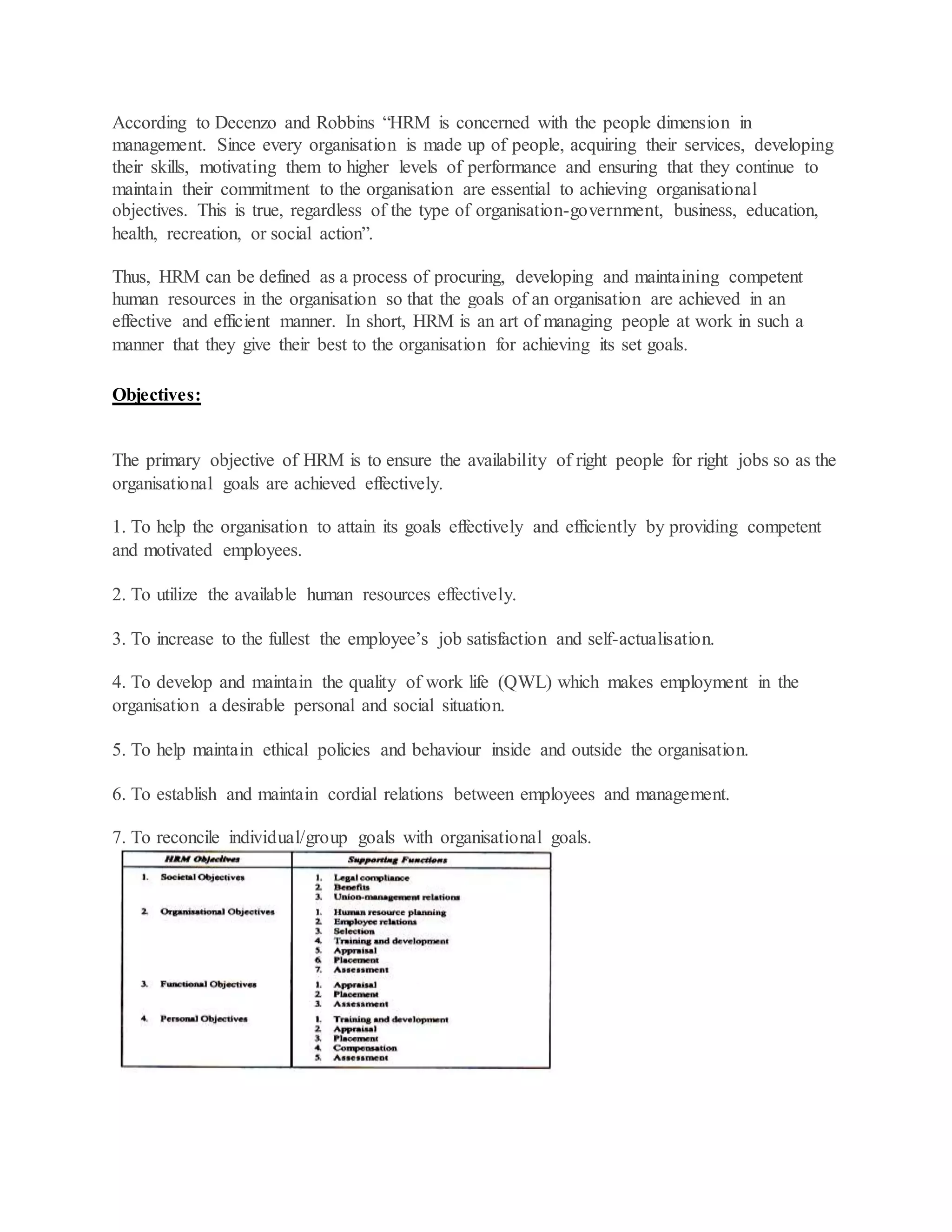 Introduction to hrm | PDF