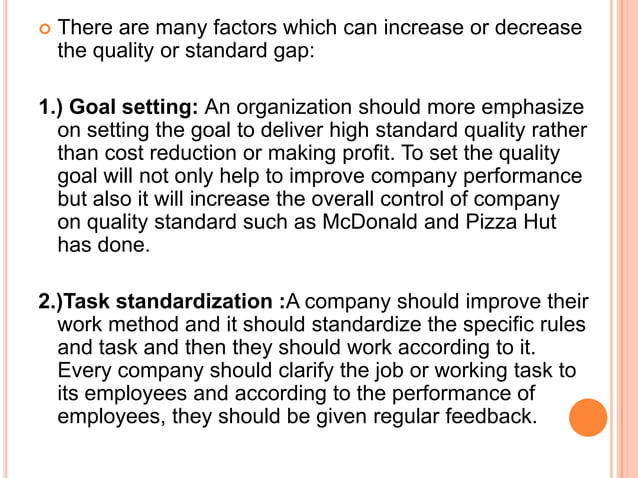standard gap model | PPTX | Business | Business and Finance