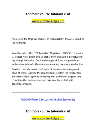 PAD 540 Invent Yourself /newtonhelp.com