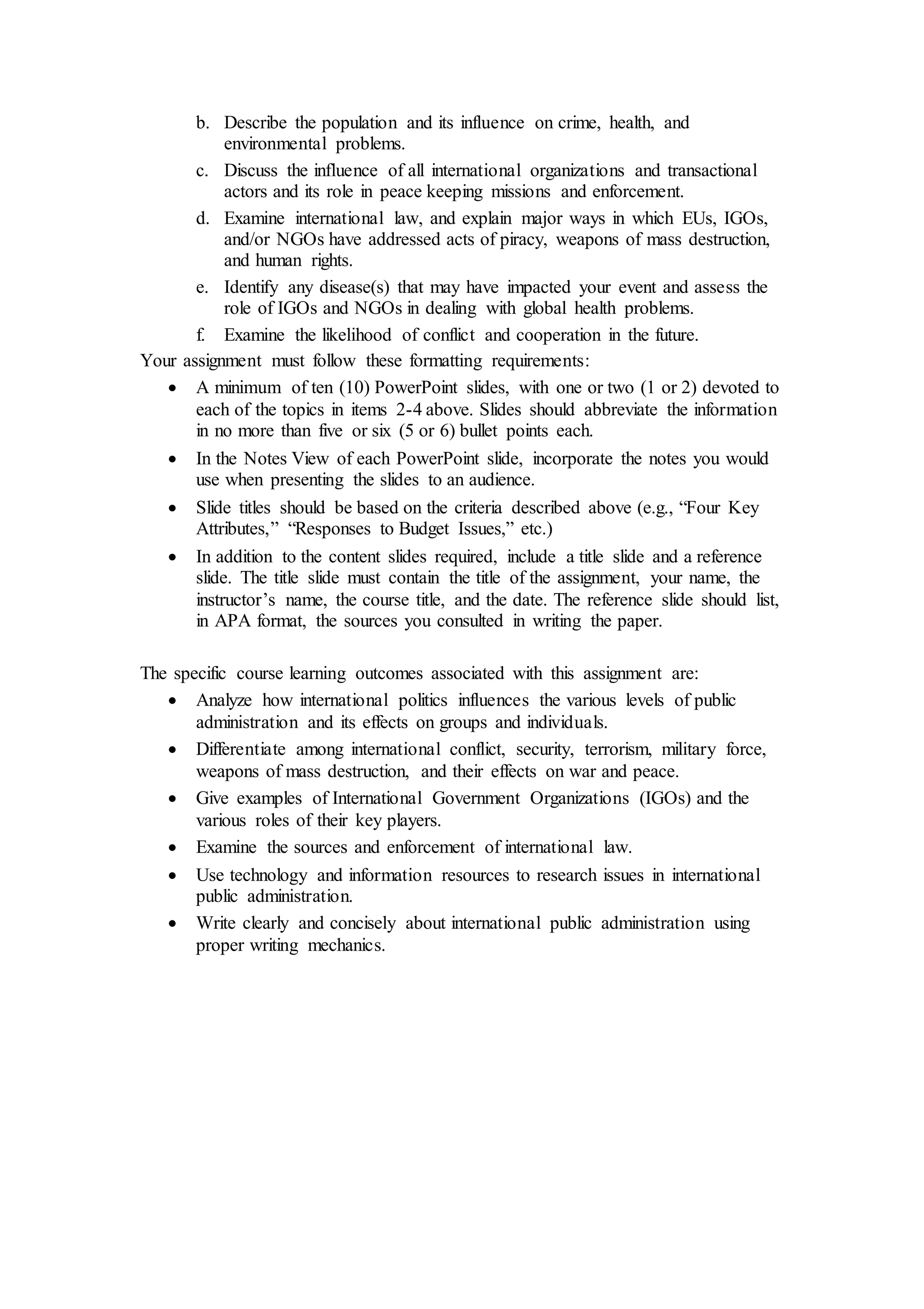 Pad 540 week 10 assignment 4 strayer | PDF