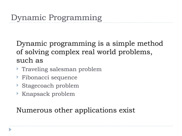 Dynamic Programming and the Knapsack Problem.ppt